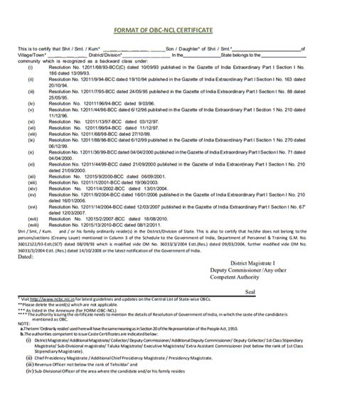 I Have An Obc Central Certificate And Obc Ncl Certificate They Asked To Upload Caste