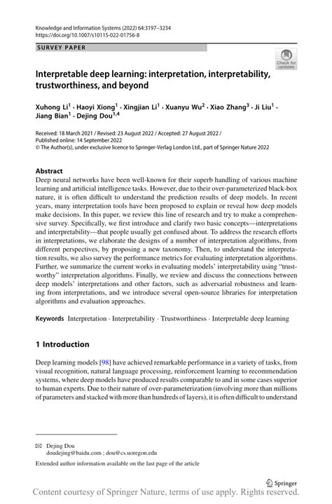 Interpretable Deep Learning Interpretation Interpretability Trustworthiness And Beyond