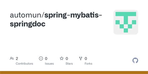 Github Automunspring Mybatis Springdoc