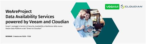 Weareproject Data Availability Services Powered By Veeam And Cloudian