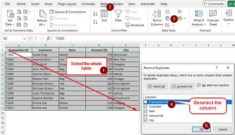 How To Remove Rows Containing Identical Transactions In Excel Excel Insider
