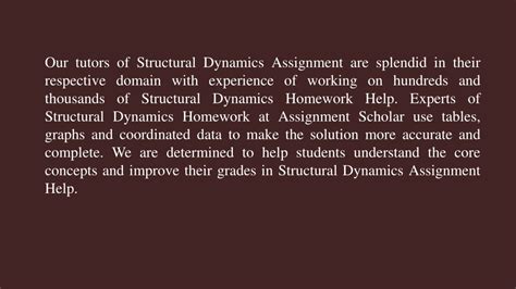 Ppt Structural Dynamics Assignment Help Powerpoint Presentation Free