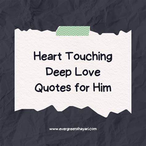 101 Heart Touching Deep Love Quotes For Him Evergreen Shayari