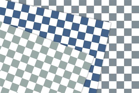 Blue Beige And Grey Checkerboard Patterns By Patterns For Dessert Thehungryjpeg