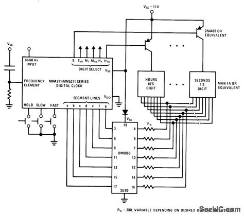 6 digit display led and light circuit circuit diagram