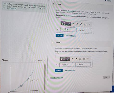solved the particle travels along the path defined by the