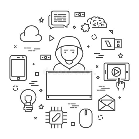 Vector Concept Of Hacking And Programming Stock Illustration Illustration Of Attack Computer
