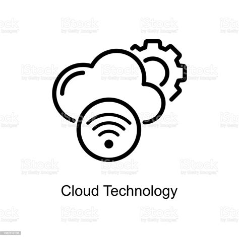 클라우드 기술 벡터 개요 아이콘 디자인 일러스트레이션입니다 흰색 배경 Eps에 사물 인터넷 기호 10 파일 0명에 대한 스톡 벡터 아트 및 기타 이미지 Istock
