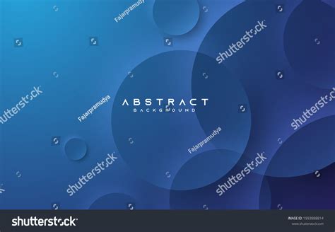 Blue Abstract Background Elegant Circle Shape Stock Vector Royalty