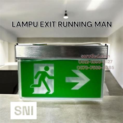 Lampu EXIT Emergency SNI LED 5W Terbaru Cahaya Glodok
