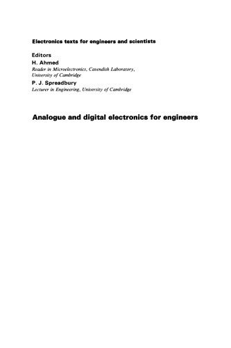 Solutions For Analogue And Digital Electronics For Engineers An