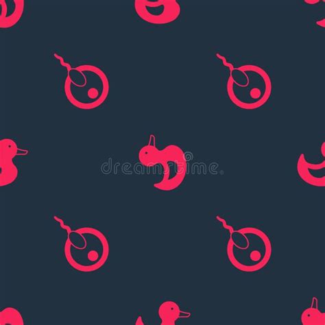 Set Sperm And Rubber Duck On Seamless Pattern Vector Stock Vector Illustration Of Bath