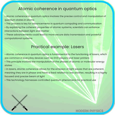 Atomic Coherence Quantum Optics Explained