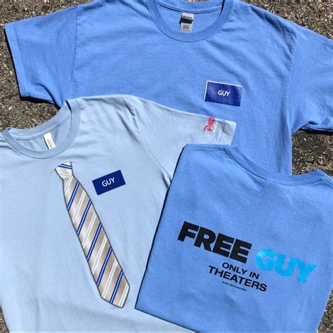 ‘21 Free Guy Ryan Reynolds Netflix Movie Promo Tees L Gem