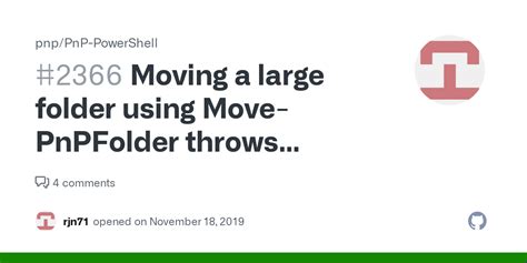 Moving A Large Folder Using Move Pnpfolder Throws Threshold Exception