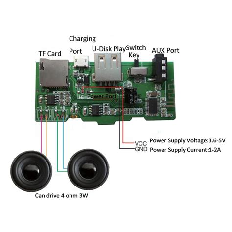 Bluetooth MP Decoder Board Wireless Audio Receiver Decoding Player Module Support FM Radio AUX