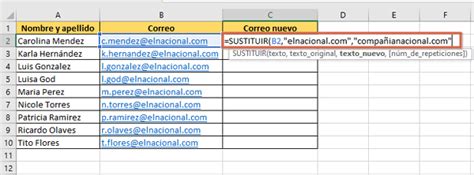 Funci N Sustituir En Excel Usos F Rmula O Sintaxis Y Ejemplos