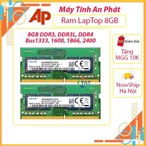 ram 8gb laptop pc ddr3 ddr3l ddr4 ram chính hãng bảo hành đổi mới