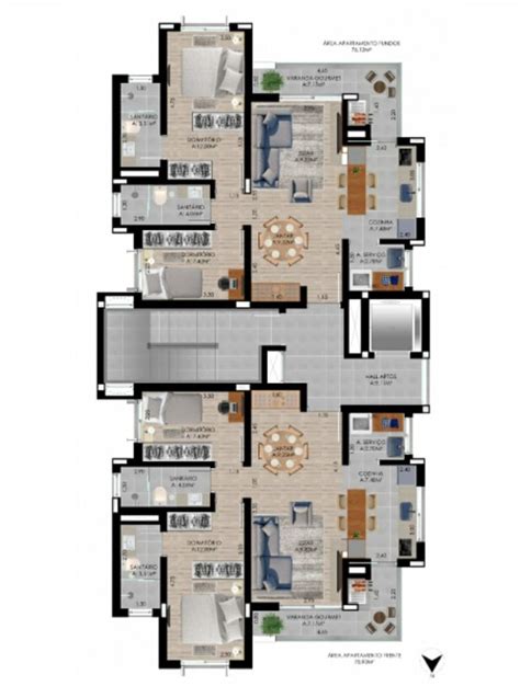 The Floor Plan For An Apartment With Two Separate Rooms And One Living