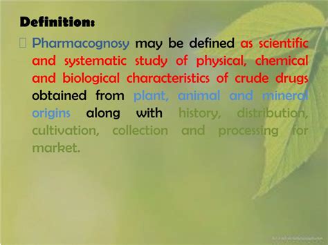 Ppt Pharmacognosy And Phytochemistry Powerpoint Presentation Free