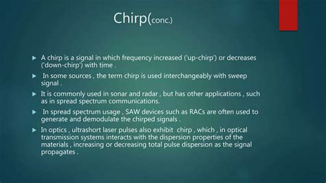 Chirp Spread Spectrum Communication PPTX
