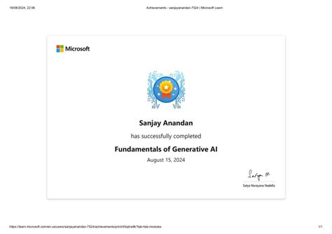 Sanjay Anandan On Linkedin Learnathon2024 Ai Generativeai Microsoftlearn
