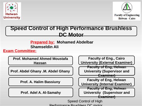 PDF Speed Control Of BLDC Motor Using Advanced Conrol Techniques