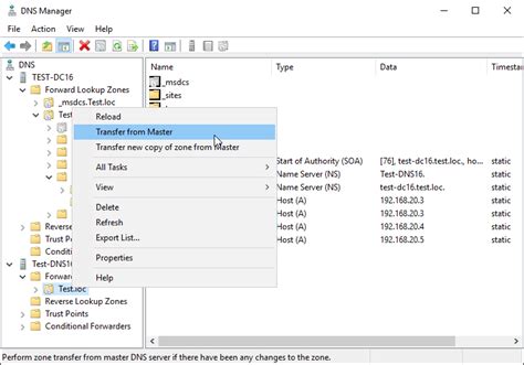 Configure Secondary Zone Windows Server 2016 · Readandexecute
