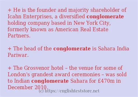 Conglomerate Example Sentences Englishteststore Blog