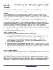 Understanding Cisco IPS Interface Types And Modes Understanding Cisco IPS Interface Types And