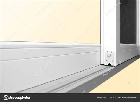 Sliding Glass Door Detail Rail Embed Wooden Floor Stock Photo Ljovkovski Yahoo Com