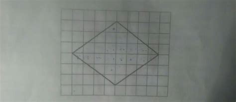 на клетчатой бумаге с размером клетки 1 на 1 изображён ромб Найдите длину его большей диагонали