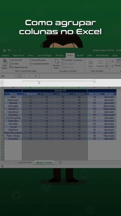 Como Agrupar Colunas No Excel Excel Cursodeexcel Microsoft