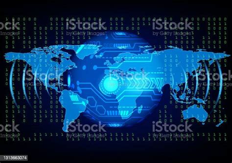 graphics design illustration digital circuit with binary coded decimal