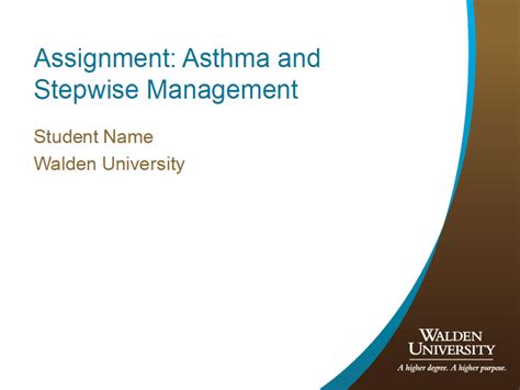 Nurs 6521 Week 3 Assignment Asthma And Stepwise Management Course
