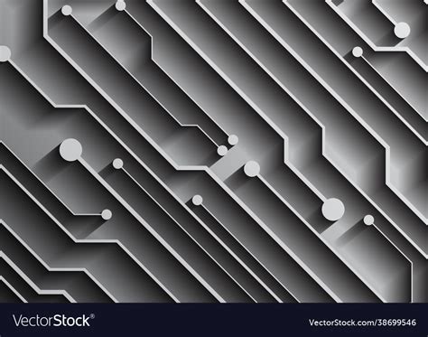 Circuit Technology Background With Hi Tech Vector Image