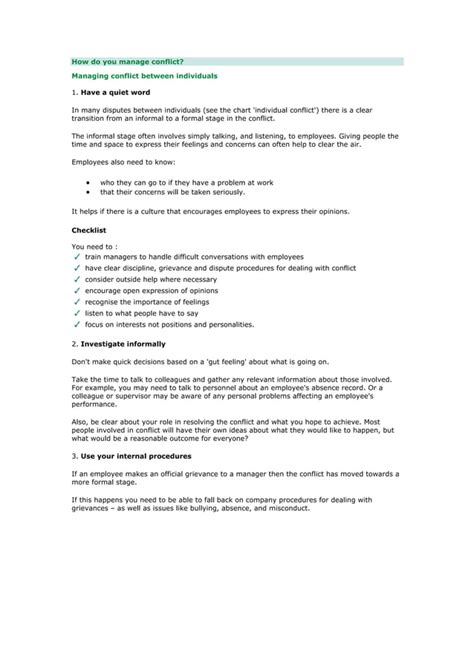 Conflict Handler Pdf