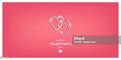 발렌타인 데이 14 2 월 사랑 날 로즈 골드 하트 로맨틱 축 하 디자인 벡터 일러스트 레이 션 2월에 대한 스톡 벡터 아트 및