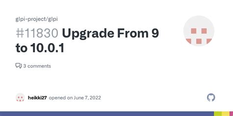 Upgrade From To Issue Glpi Project Glpi Github