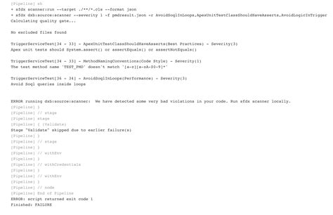 allow scanner run to fail automated builds · issue 171 · forcedotcom