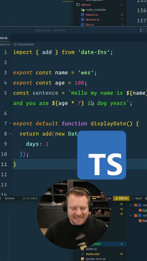Wes Bos On Twitter 🔥 Typescript Has A Bunch Of Super Handy Commands For Refactoring Your