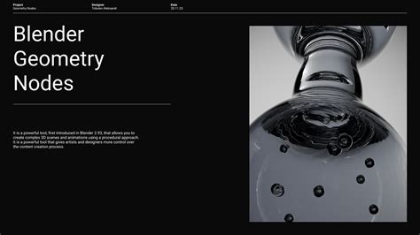 geometry nodes in blender on behance