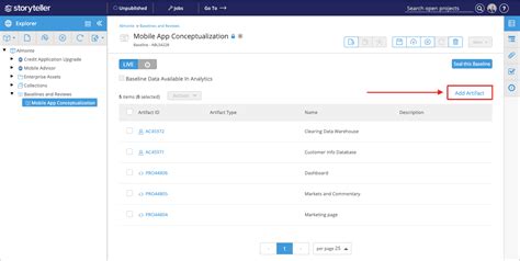 Add Artifacts To A Baseline Blueprint Online Help