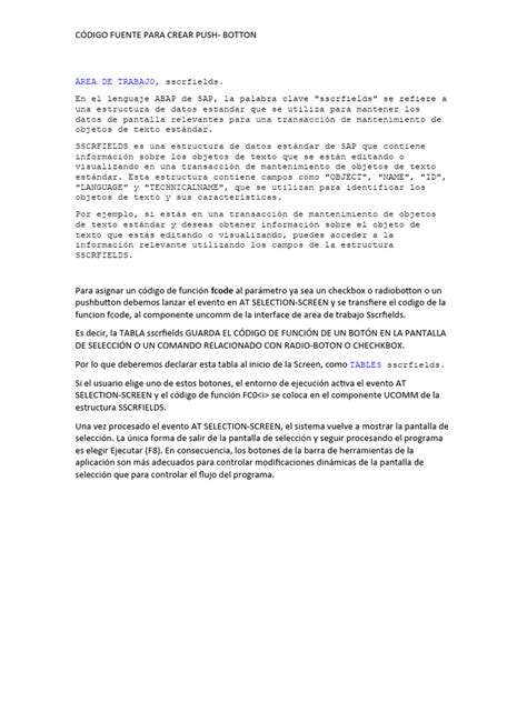 Push Button Sap Pdf Tecnologías De La Información Ingeniería Informática