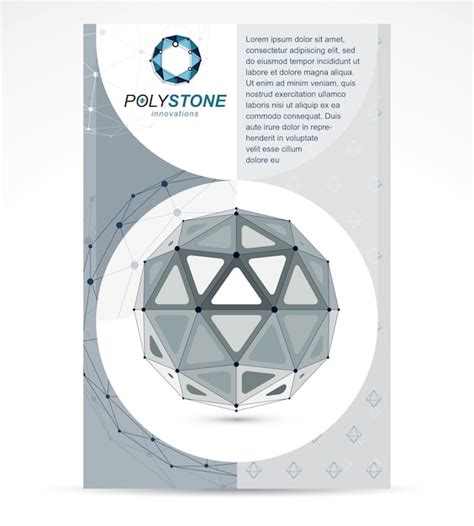 Premium Vector New Technology Theme Booklet Cover Design Front Page Abstract Geometric 3d