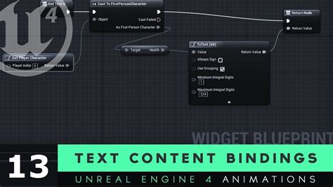 Text Content Bindings 13 Unreal Engine 4 User Interface Development Tutorial Series Youtube