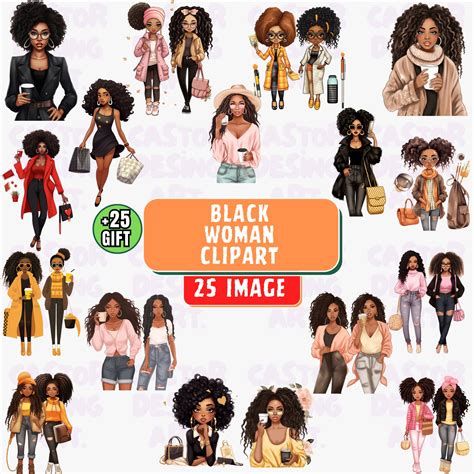 Tall Black Girl Clipart