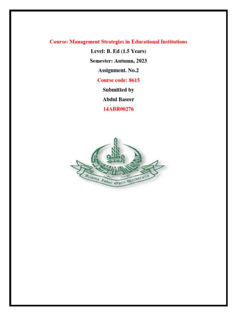 8615 2 Abdul Baseer Pdf Quality Management Organization Development