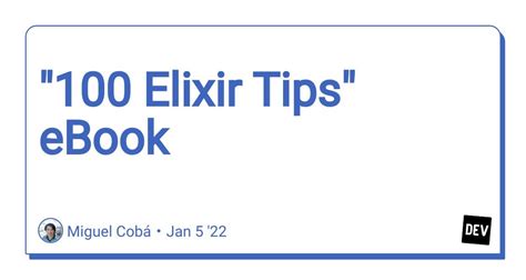 100 Elixir Tips Ebook Rdevto