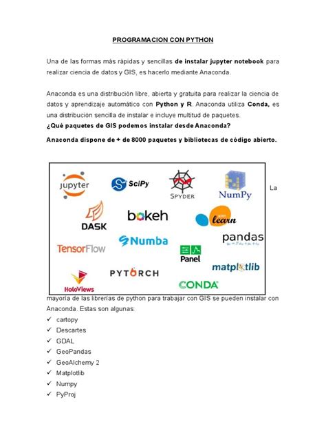 Instalación Y Uso De Jupyter Notebook Pdf Python Lenguaje De Programación Microsoft Windows